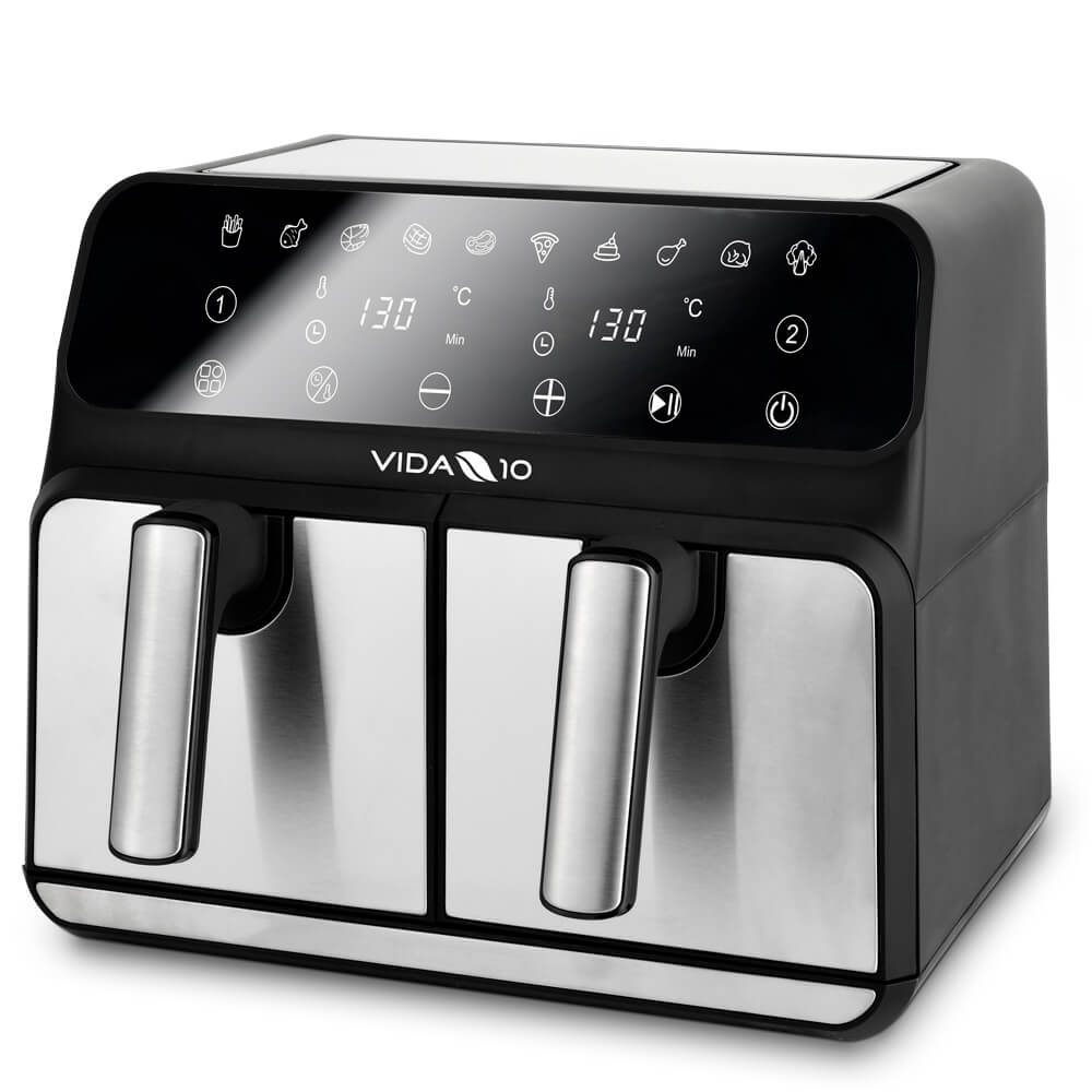 Vida10 | Freidora sin aceite Air Fryer DUO de Gran Capacidad